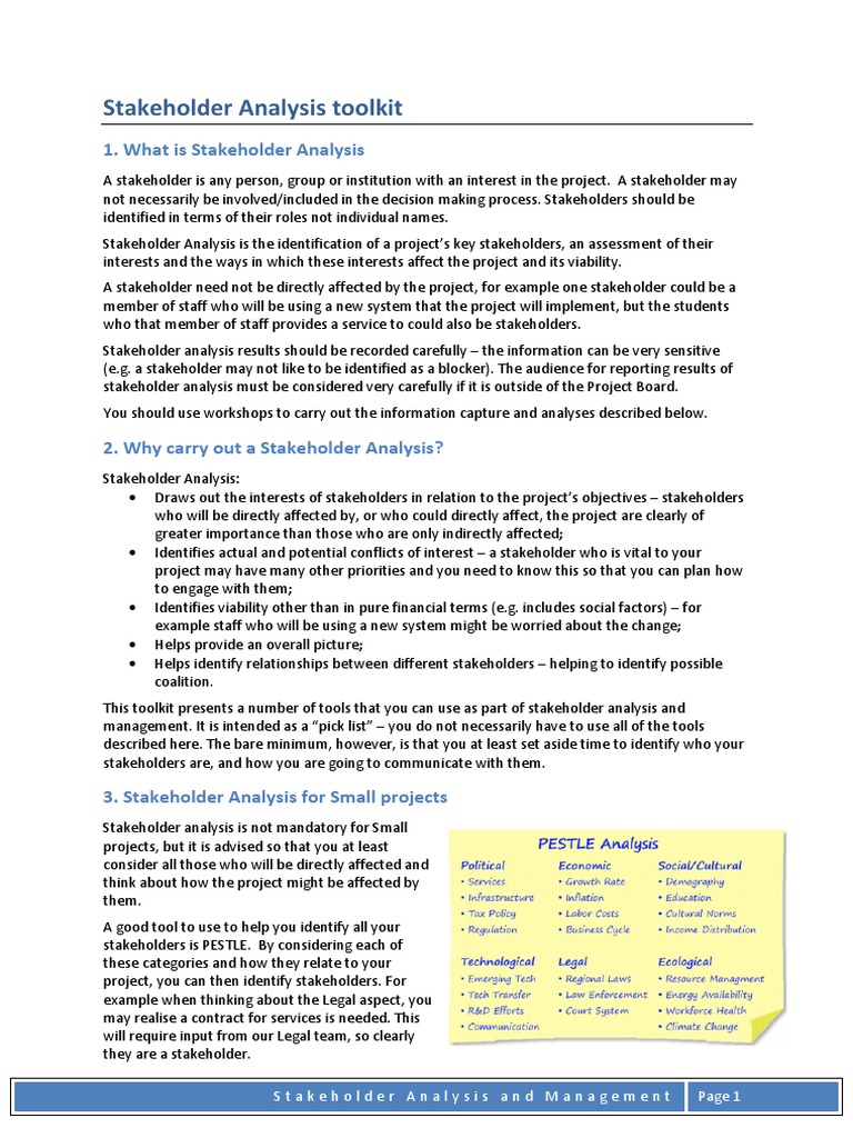 Stakeholder Map | PDF | Stakeholder (Corporate) | Educational Assessment