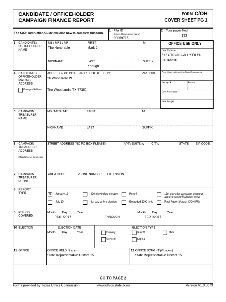 Keough CFR 6-12 2017 | PDF | Affidavit | Finance (General)