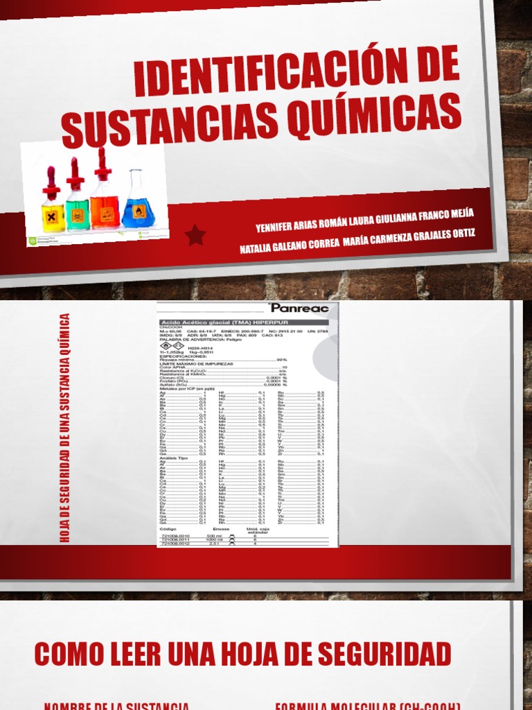 Identificación de Sustancias Químicas | PDF | Combustibles | Hidrógeno