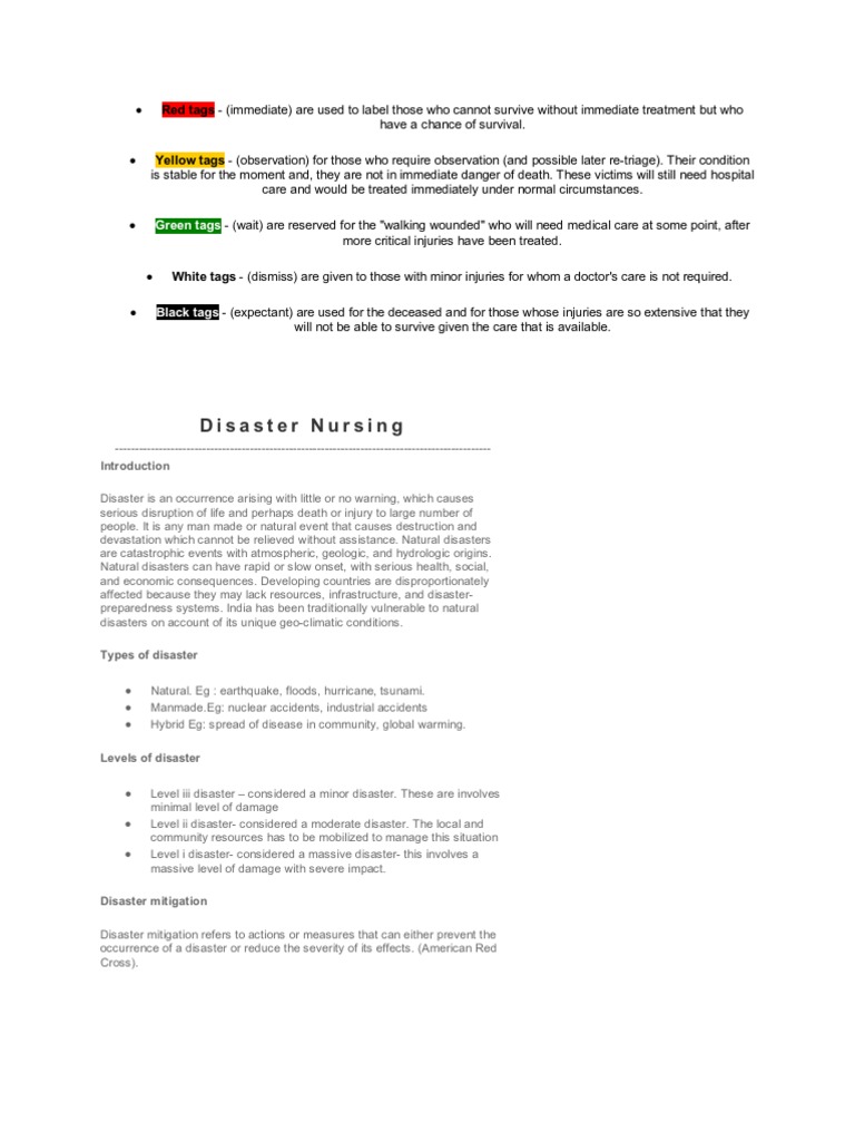 Disaster Nursing | PDF | Emergency Management | Emergency Department
