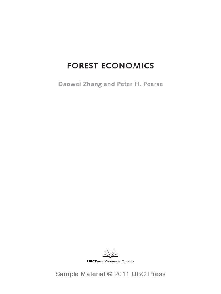 Forest Economics | PDF | Forestry | Economics