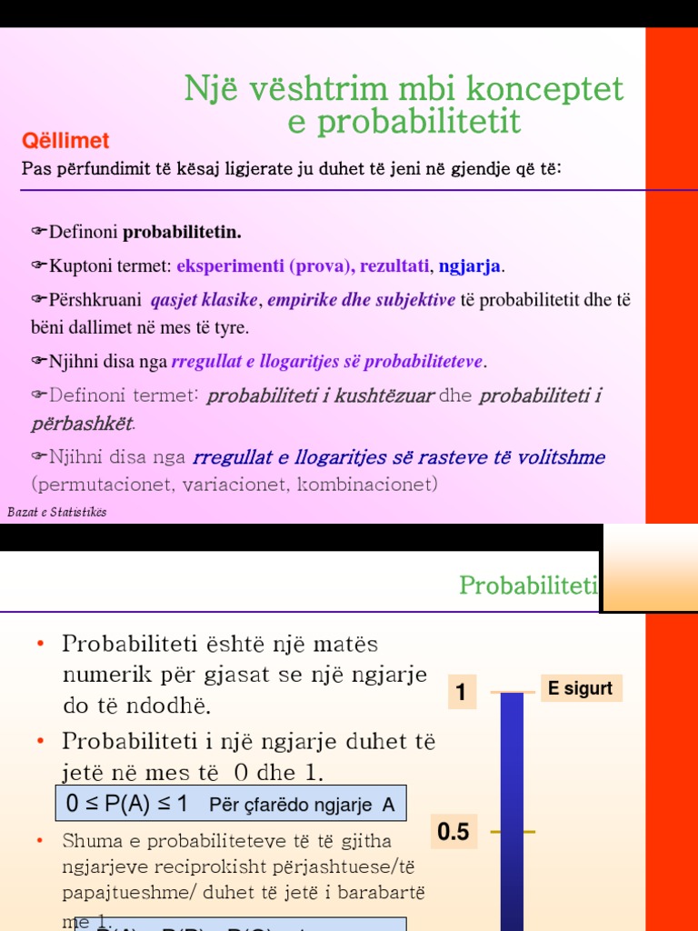 Konceptet Baze Te Probabilitetit Ligjerata e 10 PDF | PDF