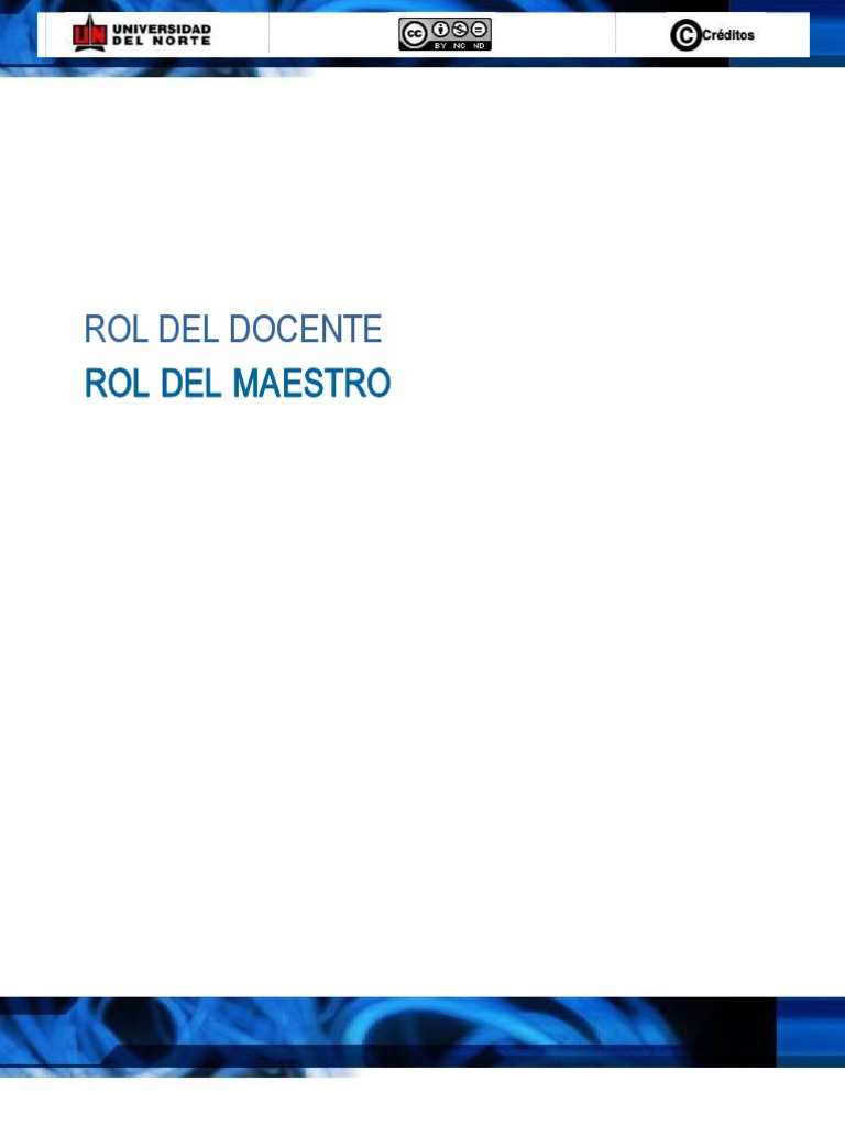 Rol Del Maestro | PDF