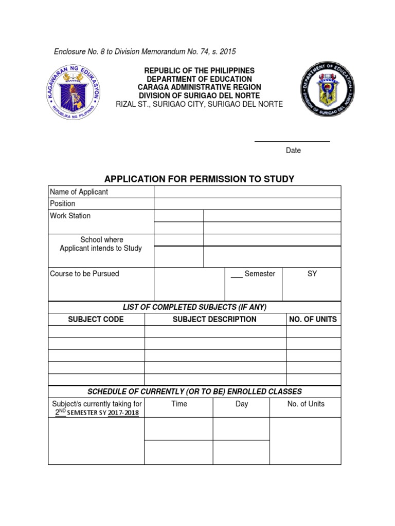 Blank Application Study Permit | PDF