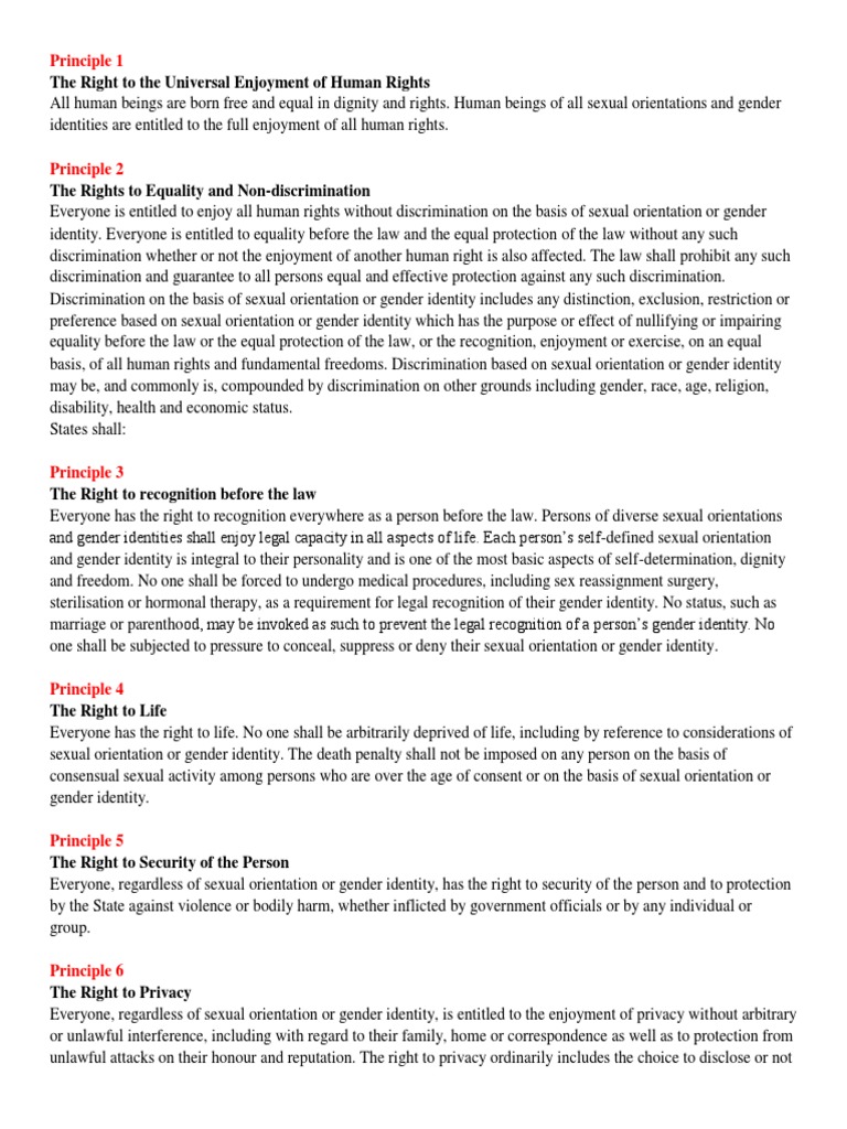 AP Yogyakarta Principles | Download Free PDF | Human Rights ...
