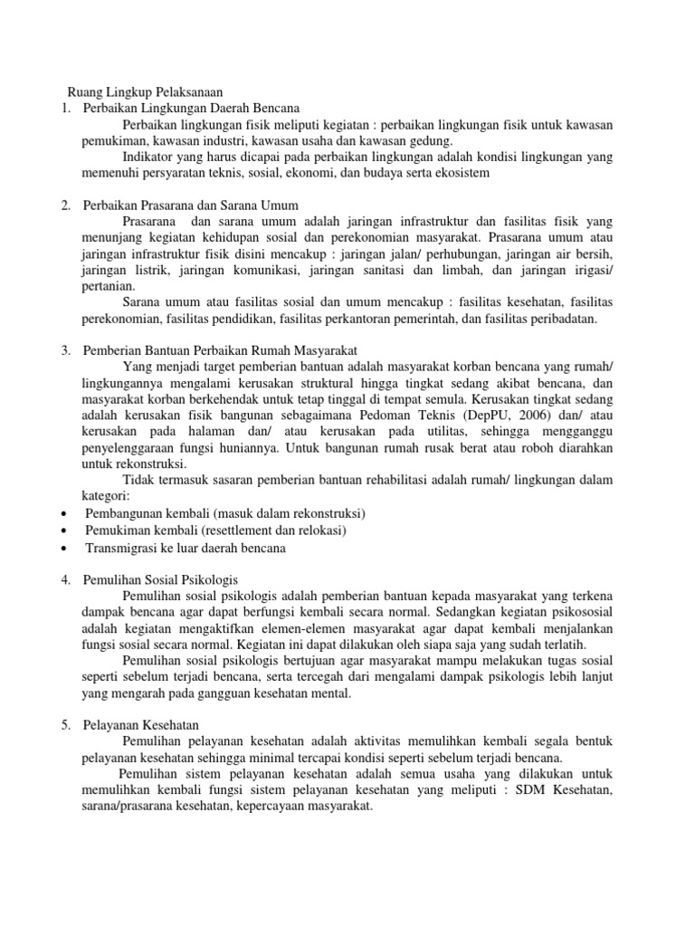 Pemulihan Pasca Bencana 2 Pdf