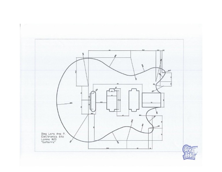 Guitarra Autocad