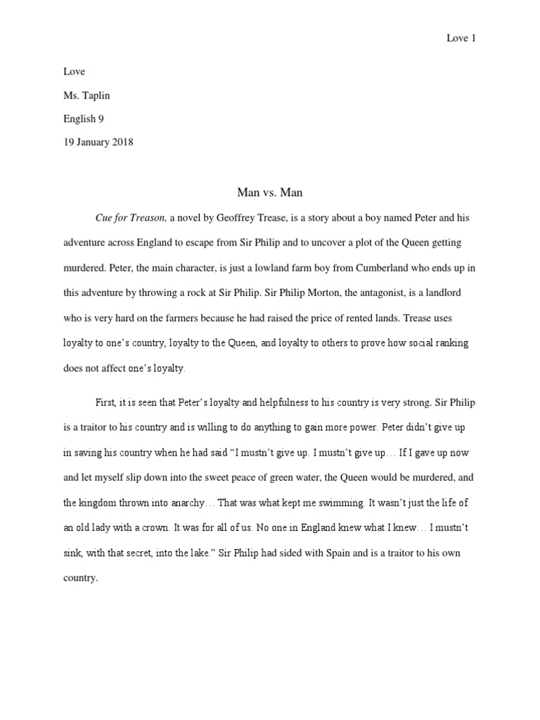 Man vs. Man: Cue For Treason, A Novel by Geoffrey Trease, Is A Story ...