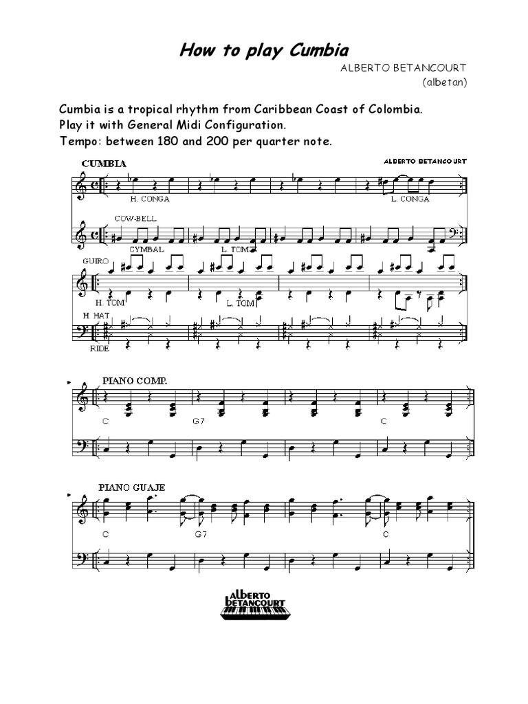 How to Play Cumbia Music | PDF