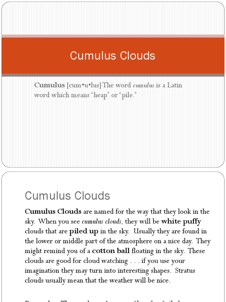 Cumulus Clouds | PDF | Art