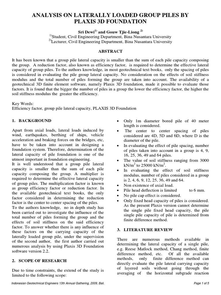 Group Pile Analysis Using PLAXIS 3D | PDF | Deep Foundation ...