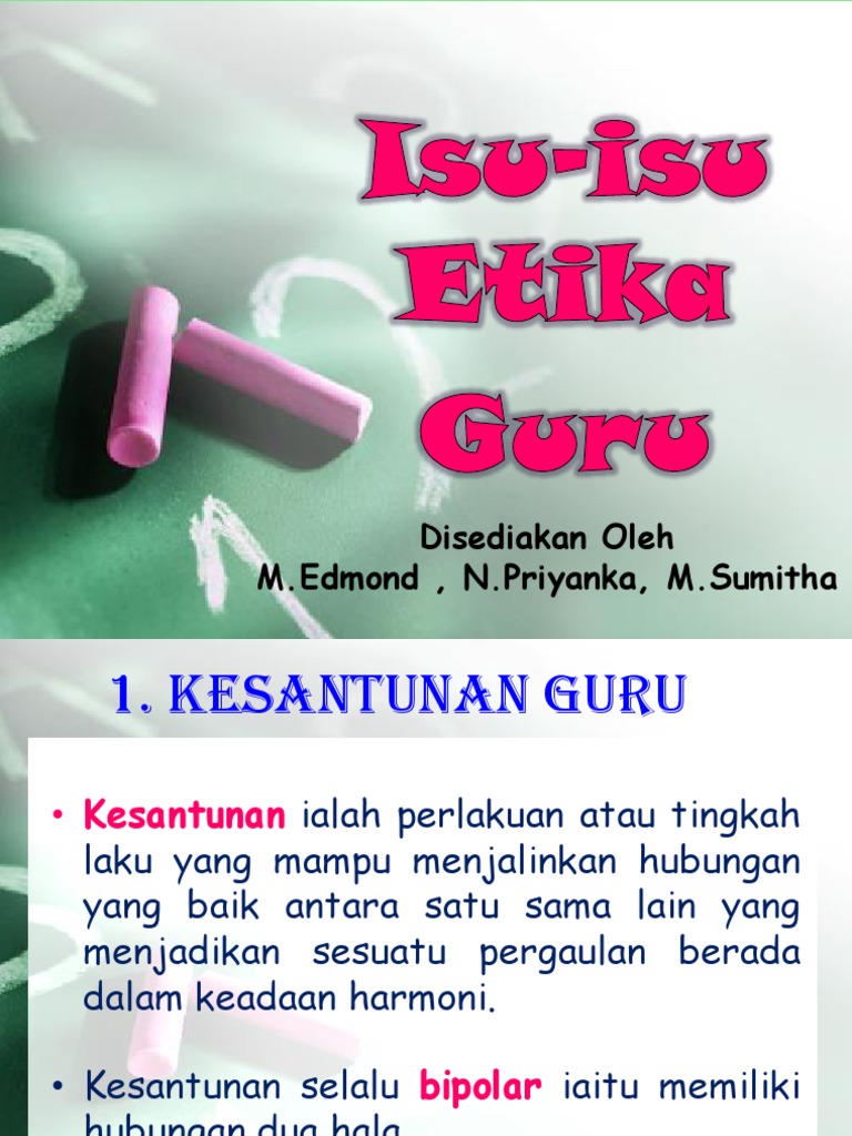 Tajuk 3 - Isu-Isu Etika Guru | PDF