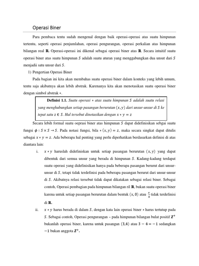 Modul Operasi Biner | PDF