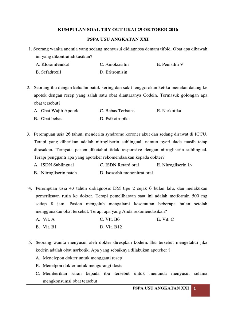 Kumpulan Soal Try Out Ukai 29 Oktober 2016-2 | PDF