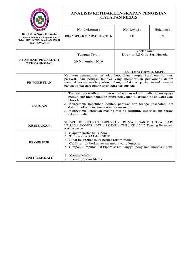 Spo Analisis KLPCM | PDF