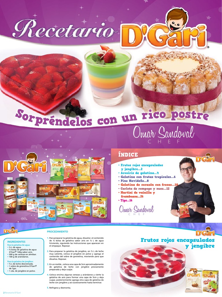 Mini Recetario4 Web PDF | PDF | Gelatina | Leche