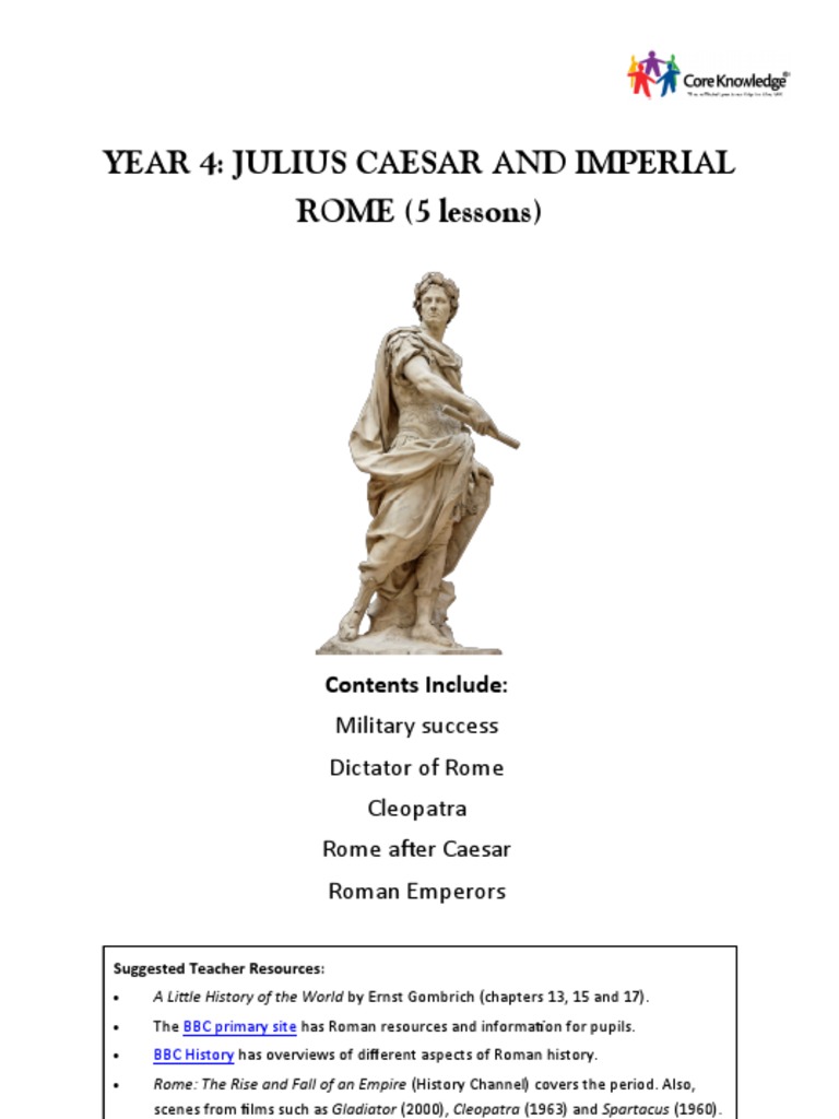 Resource Pack - Year 4 - Julius Ceasar | PDF | Augustus | Julius Caesar