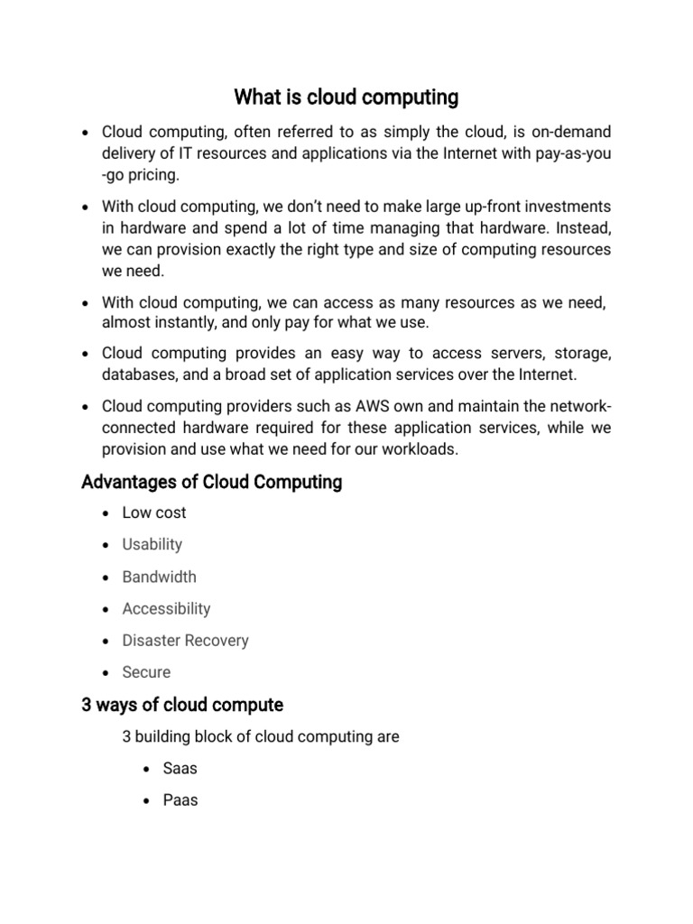 Cloud Computing Essentials | PDF | Business | Computing And Information Technology