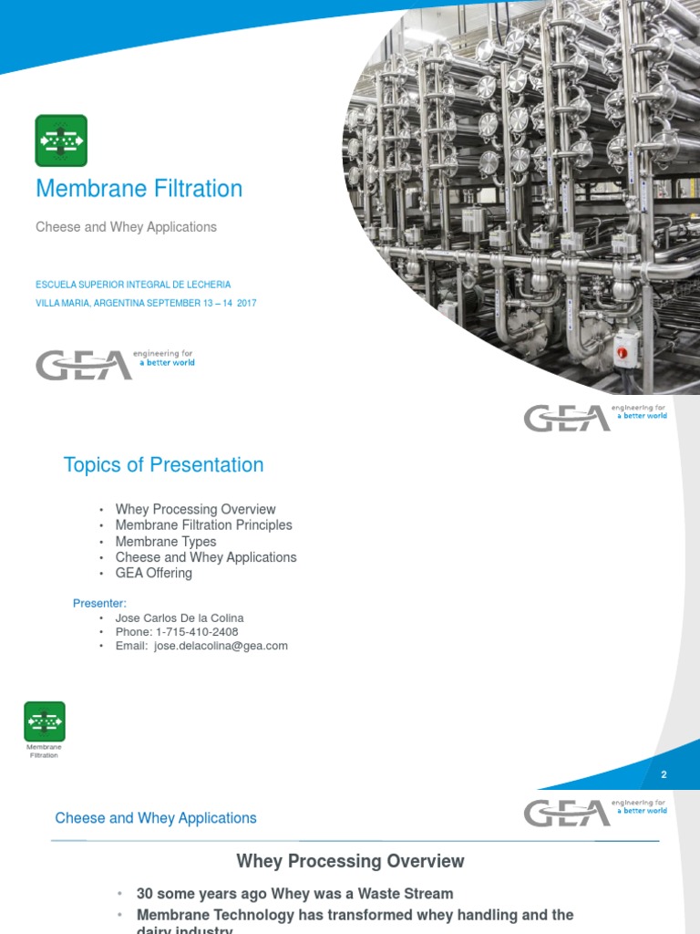 Argentina Membrane Filtration JCD PDF | PDF | Membrane | Milk