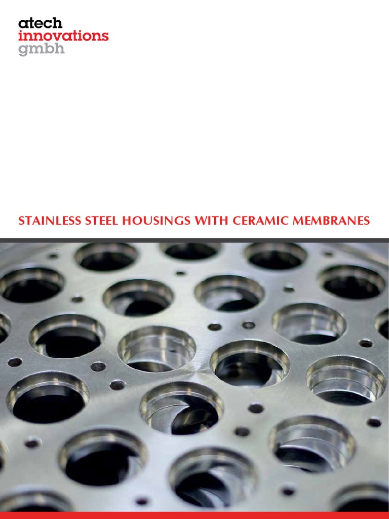 Stainless Steel Housings Ceramic Membranes | PDF | Membrane | Science