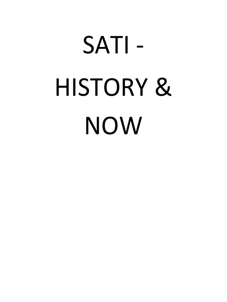 Sati-History & Now | PDF | Dharma | Hindu Literature