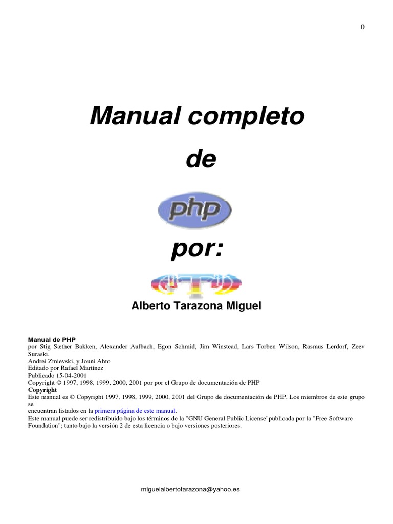 Manual Completo PHP PDF | PDF