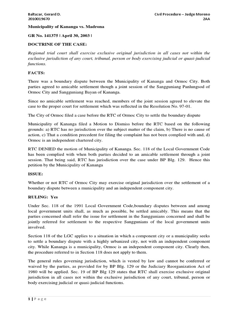 #2 - Baltazar (Civpro Digest) | PDF | Lawsuit | Complaint