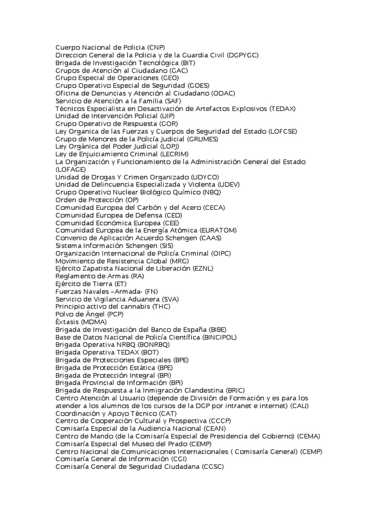 Siglas C.N.P. | PDF | Policía | Seguridad nacional