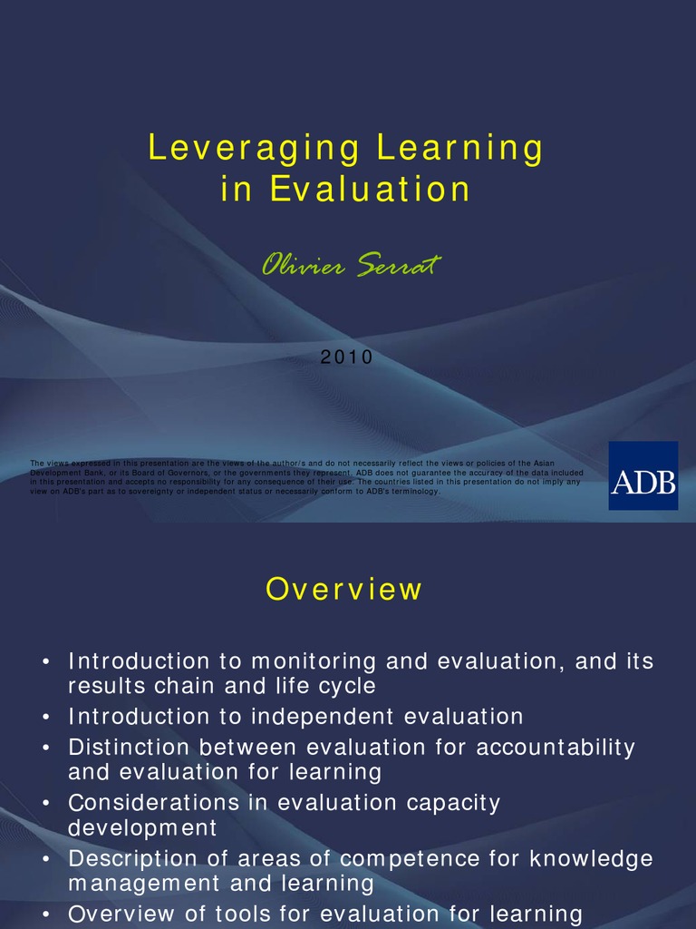 Leveraging Learning in Evaluation: How Evaluation for Learning Can ...