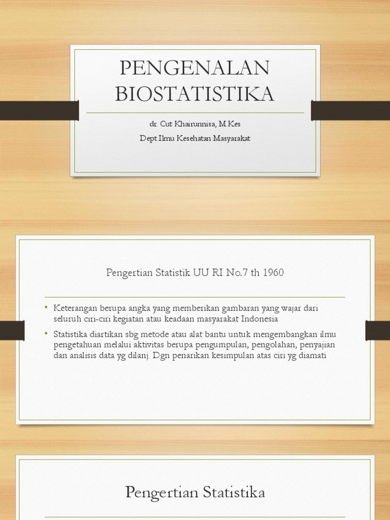 Pengenalan Biostatistika | PDF | Pengembangan Diri