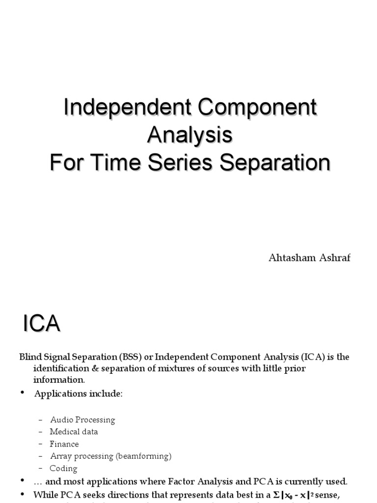 Independent Component Analysis | PDF | Statistical Theory | Applied ...