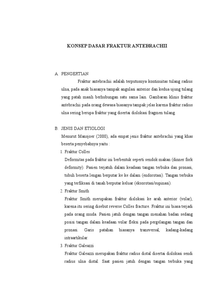 Fraktur Antebrachii | PDF