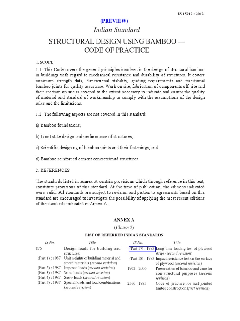 Bamboo Structural Design Guide | PDF | Stress (Mechanics) | Bending