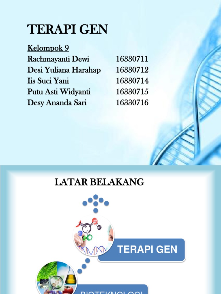 Terapi Gen: Mekanisme dan Aplikasi | PDF | Pengembangan Diri | Sains ...