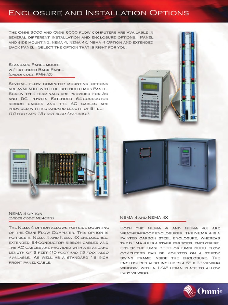 OMNI Flow Computers Enclosure and Installation Options | PDF