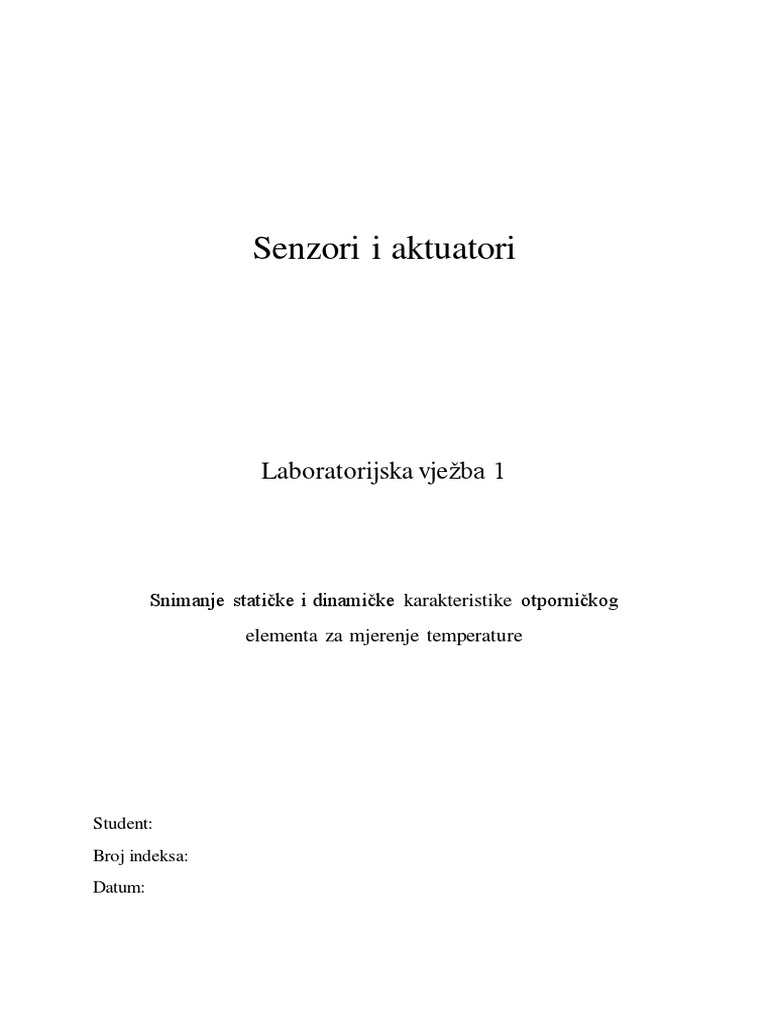 Laboratorijska Vjezba 1 | PDF