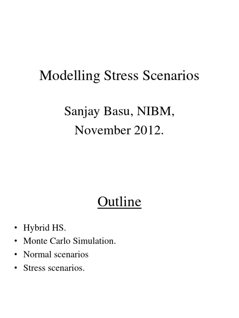 Stress Testing Model | PDF | Value At Risk | Simulation