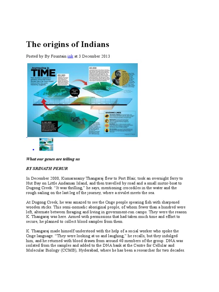 The Origins of Indians, Ink Dec 2013 | PDF | Neanderthal | Dna
