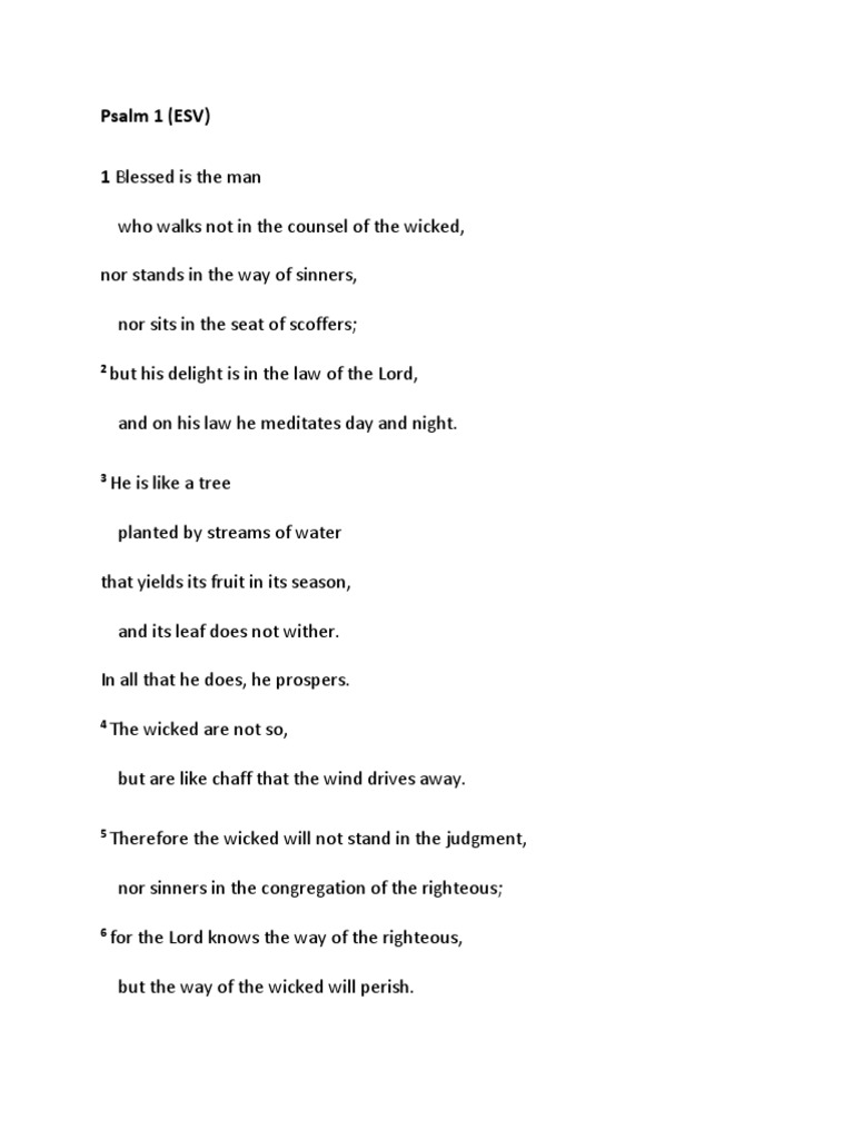 Psalm 1 | PDF