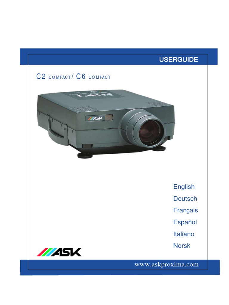 C2/C6 Compact Projector User Guide | PDF | Menu (Computing) | Contrast (Vision)