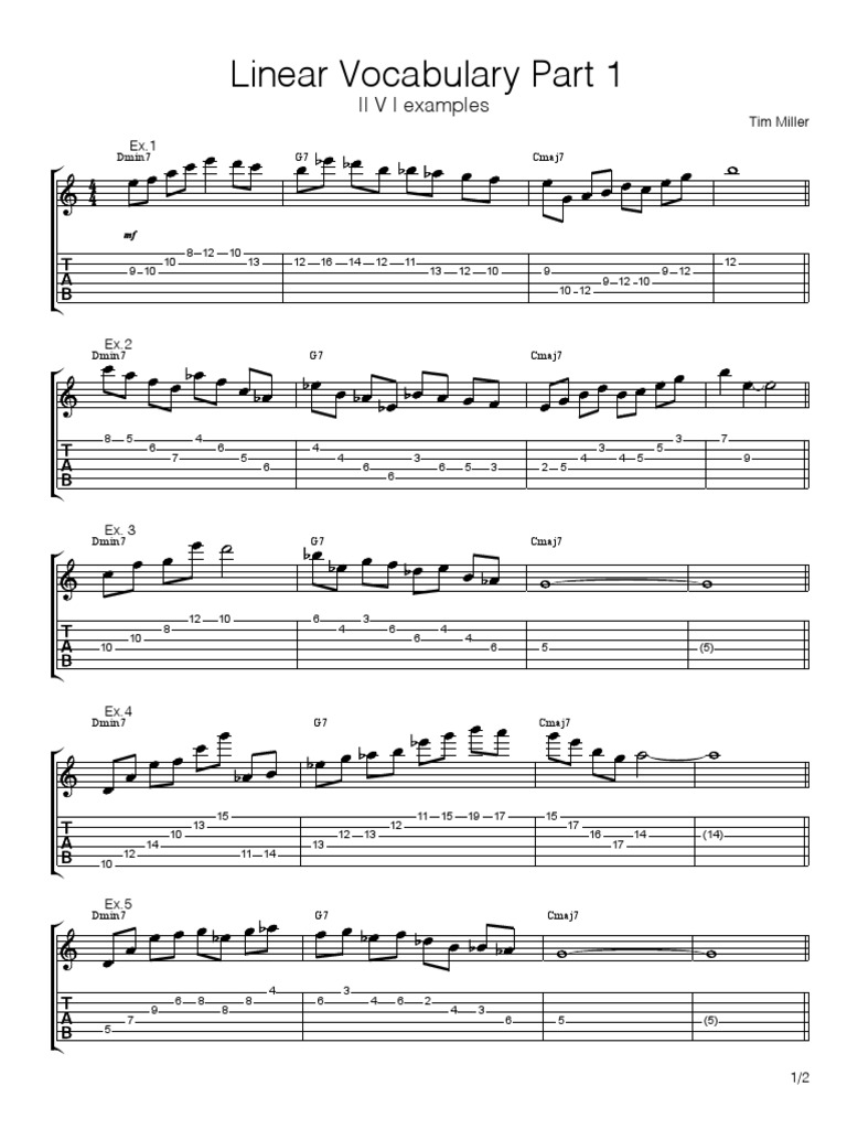 Linear Vocabulary Part 1 Chart PDF | PDF