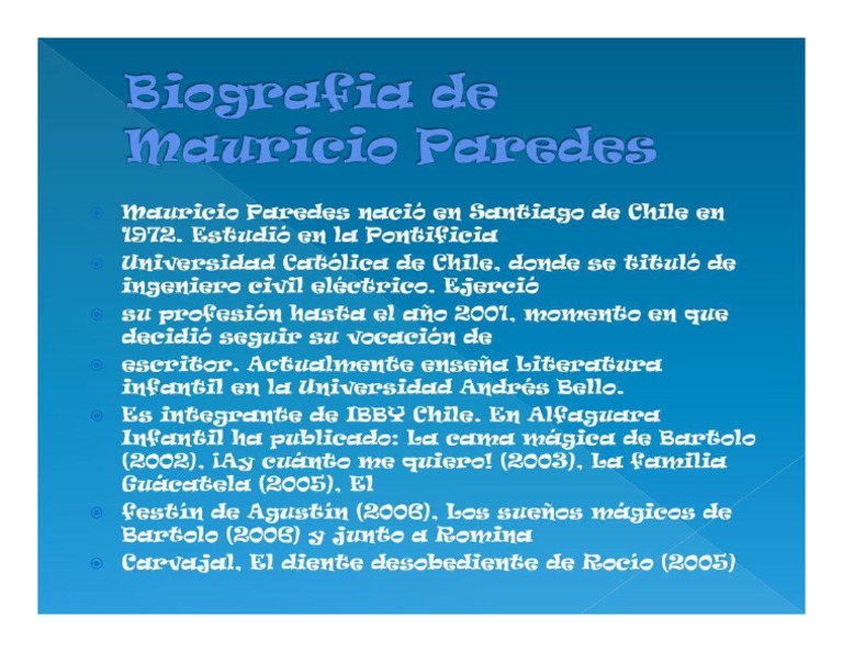 Biografia de Mauricio Paredes | PDF