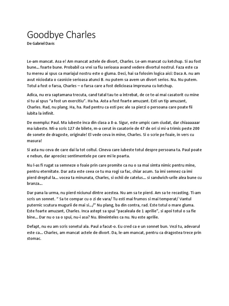 Goodbye Charles | PDF