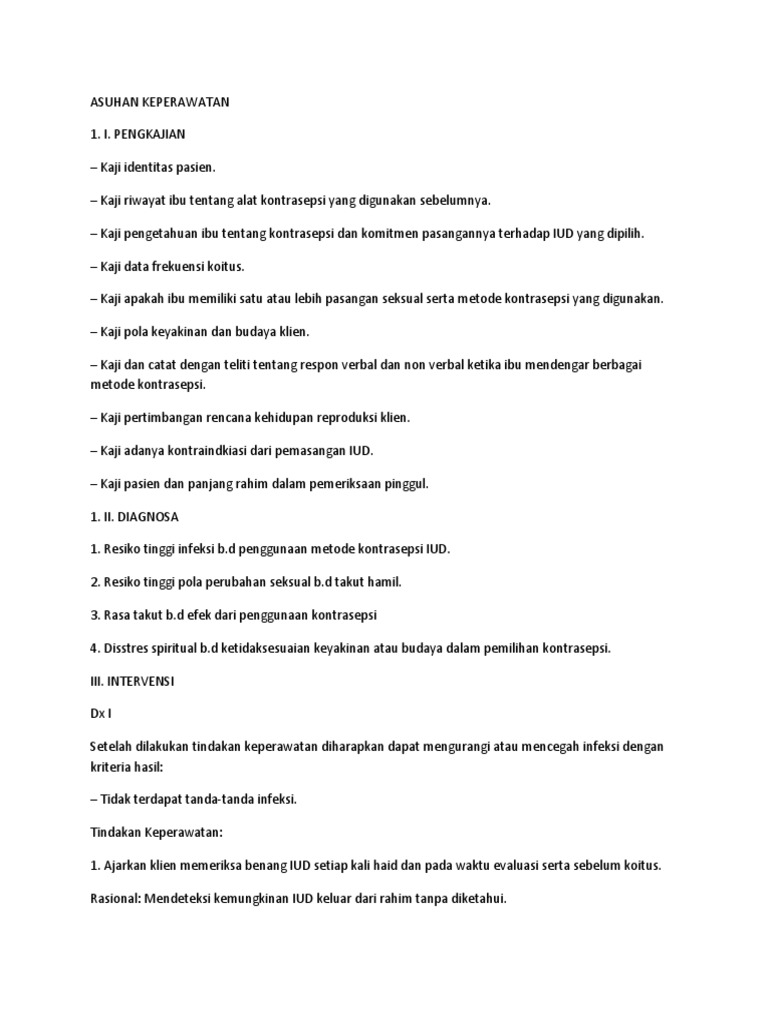 Konsep Askep KB Iud | PDF