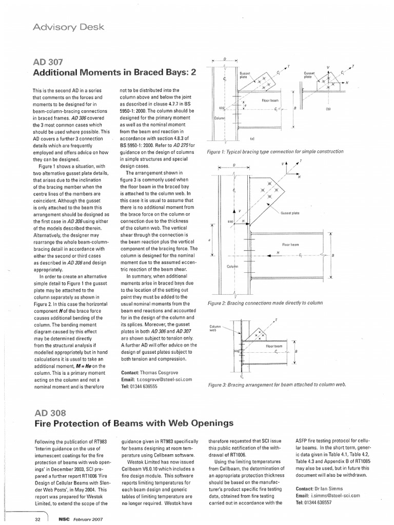 AD 307 - Additional Moments in Braced Bays | PDF