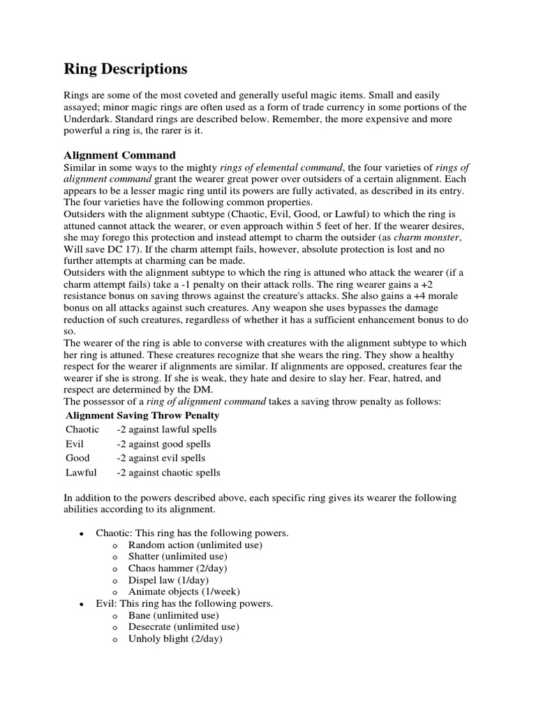 Ring Descriptions: Alignment Command | Download Free PDF | Meteoroid ...