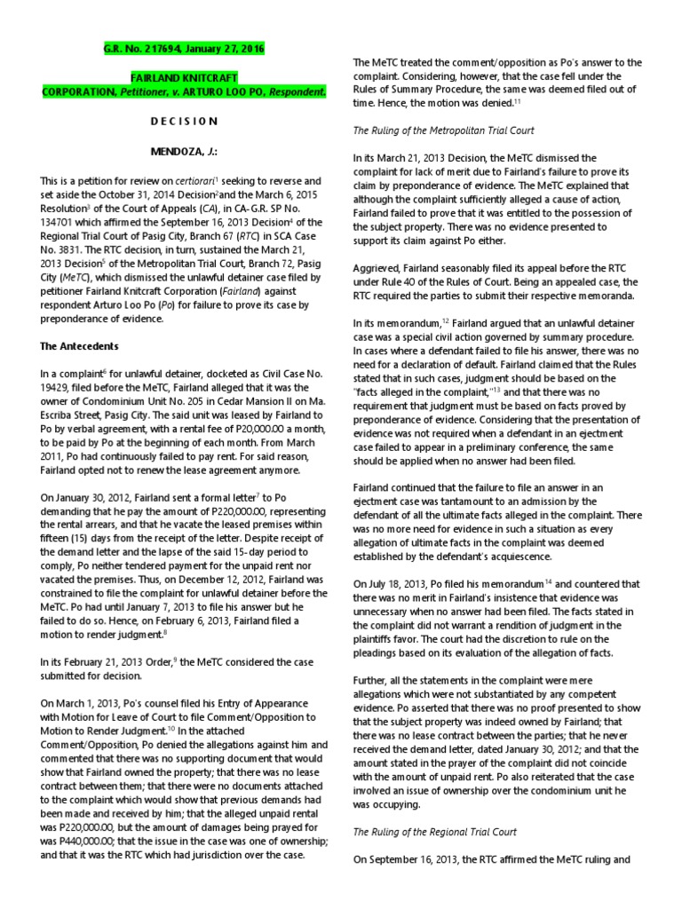 Leg Forms 1st Set Full Text | PDF | Complaint | Summary Judgment