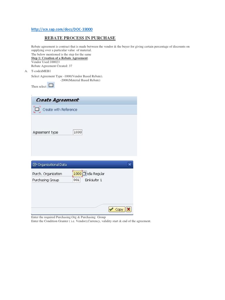 Rebate Agreement Configuration | PDF | Tax Refund | Invoice