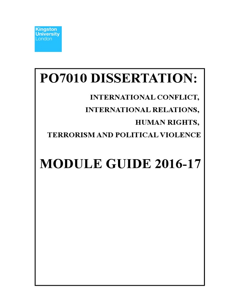 PO7010 Dissertation Guide: Politics & IR | PDF | Thesis | Critical Thinking