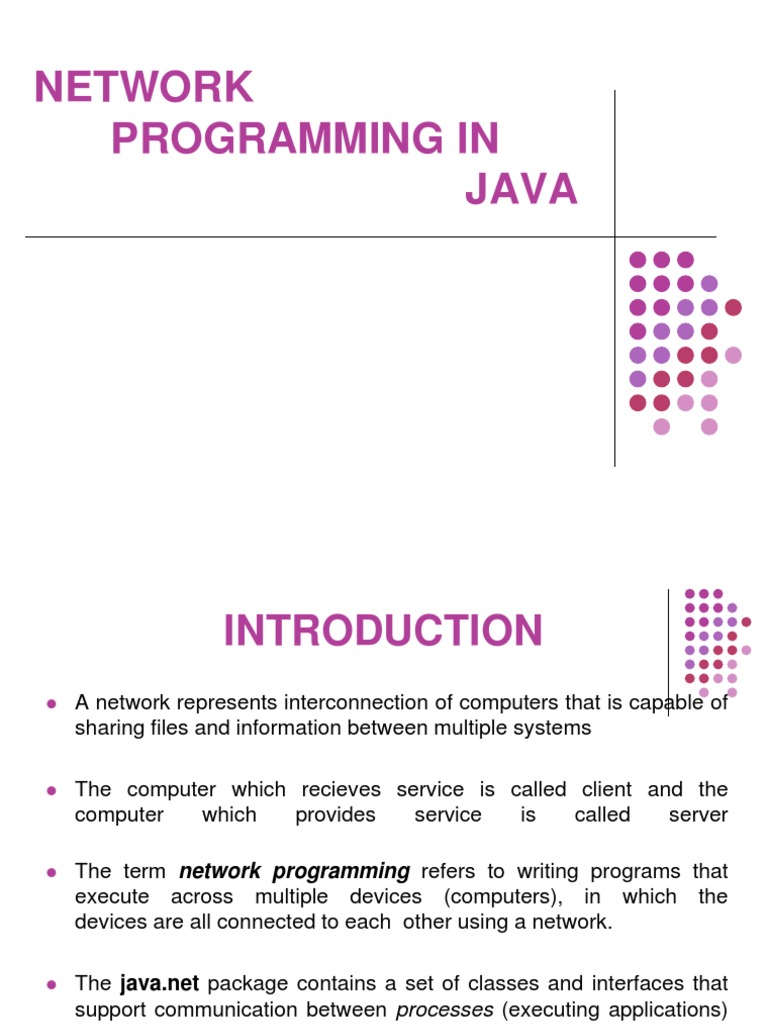 Network Programming In Java Pdf Port Computer Networking Network Socket
